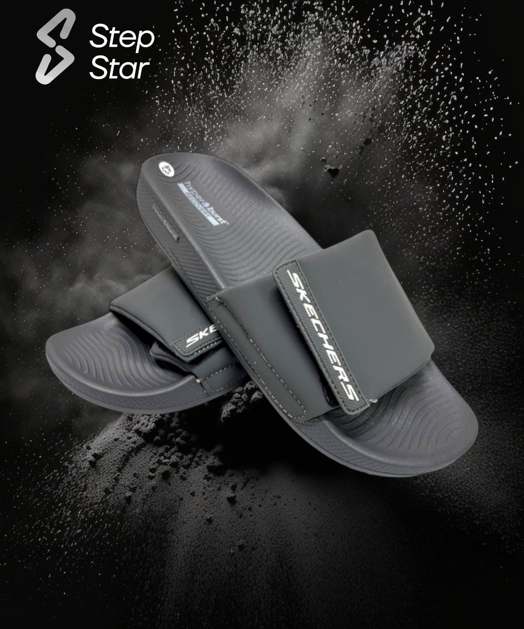 Skechers Max Hyper Burst Slides | Adjustable Slippers